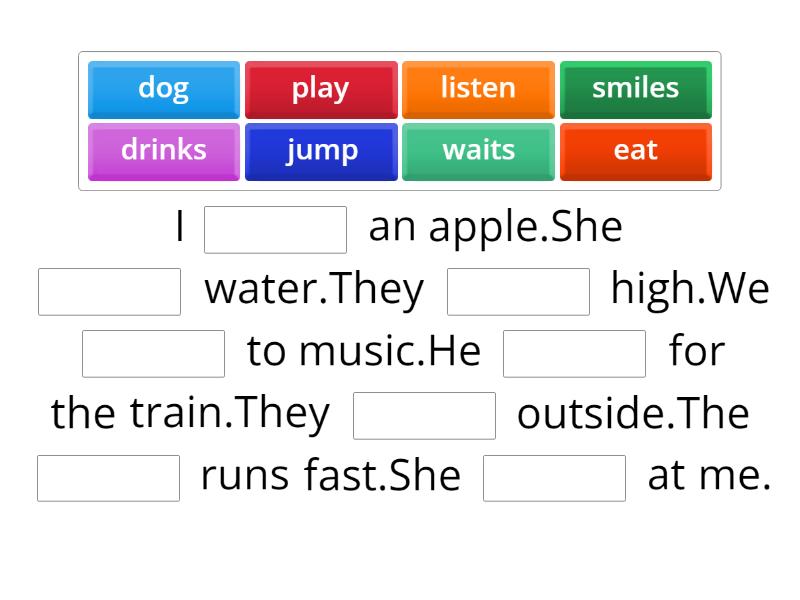 basic verbs - Complete the sentence