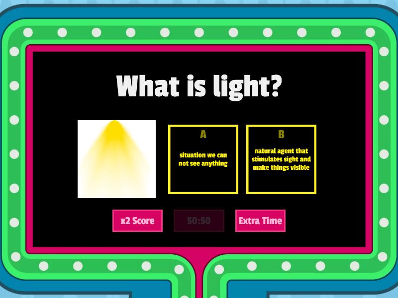Chapter 4 : Light and Shadow - Gameshow quiz