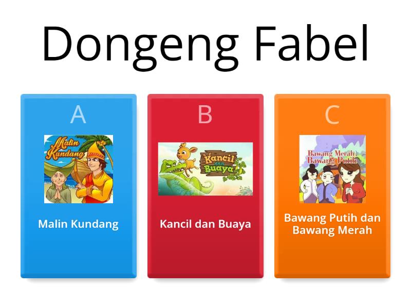Jenis - Jenis Dongeng - Quiz