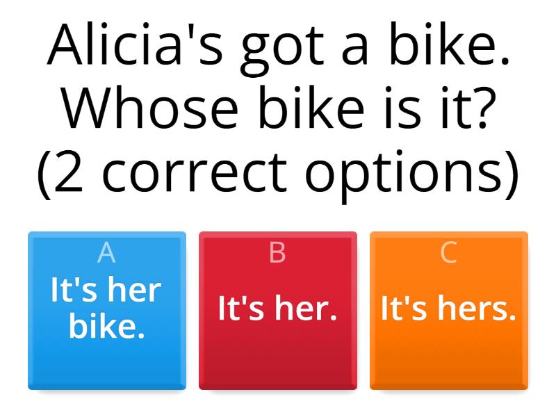 Unit 2C - Possessives - Quiz