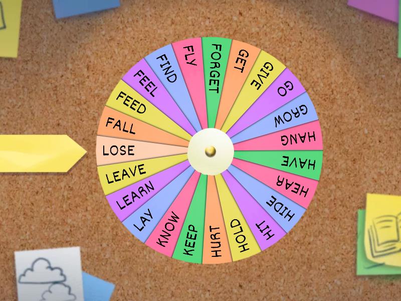 IRREGULAR VERBS - WHEEL - Spin the wheel