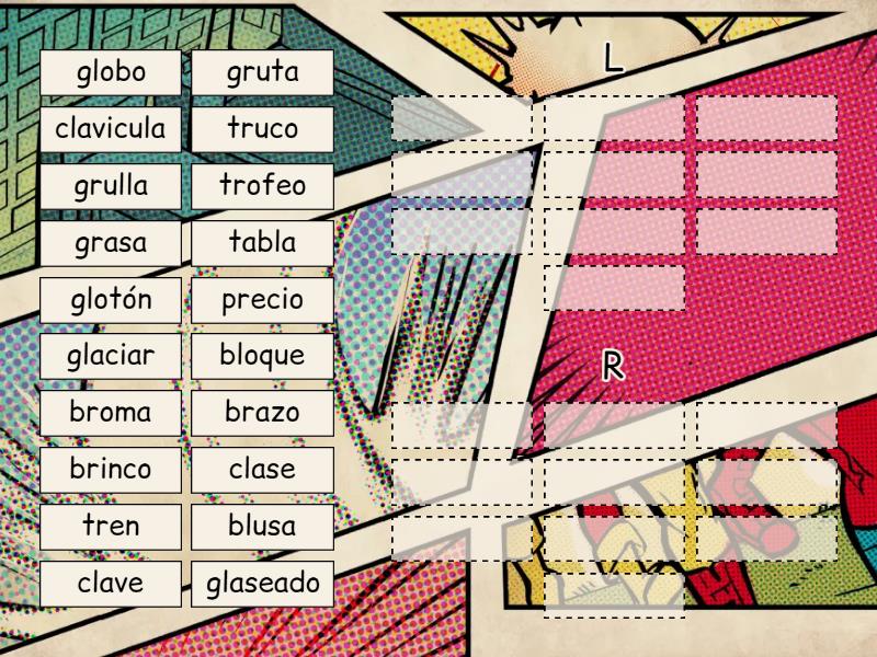 grupos consonanticos - Ordenar por grupo