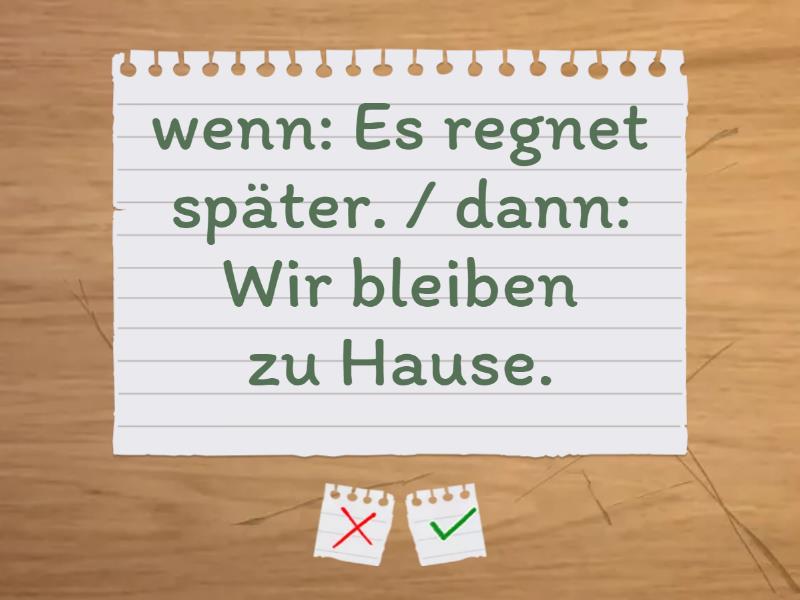Wenn-Sätze (Teil 2) - Flash cards