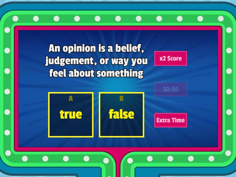 Opinion Writing Process - Gameshow quiz