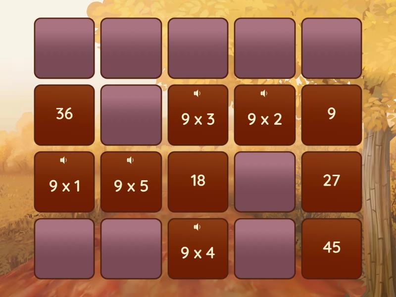 Tabla del 9 - Matching pairs