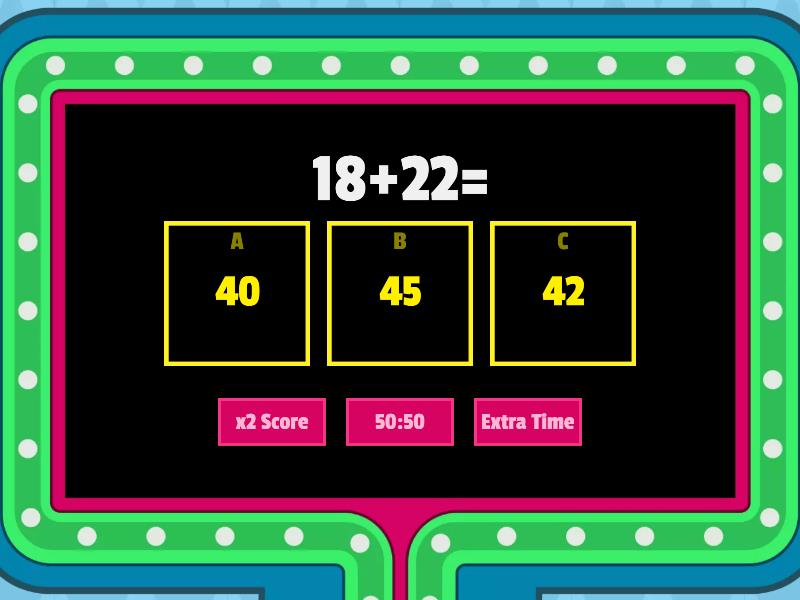 Matematica - Gameshow quiz