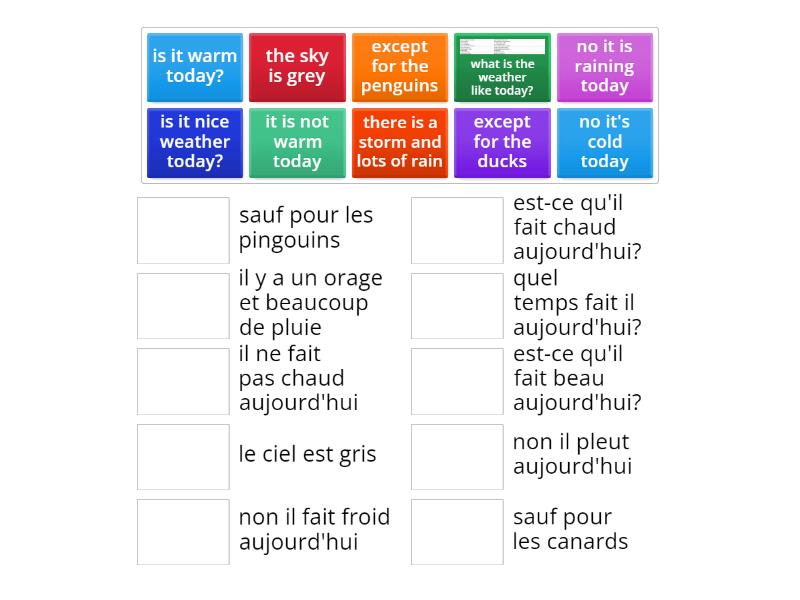 Quel temps fait-il? - Alain le Lait - Match up