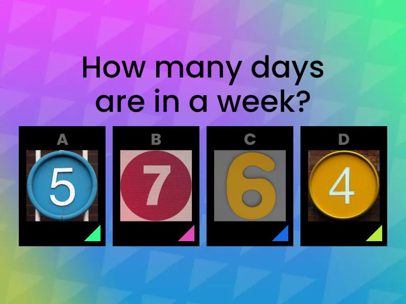 Days of the week - Quiz