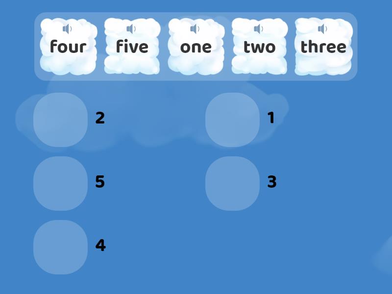 GRADE 1- number 1-5 - Match up