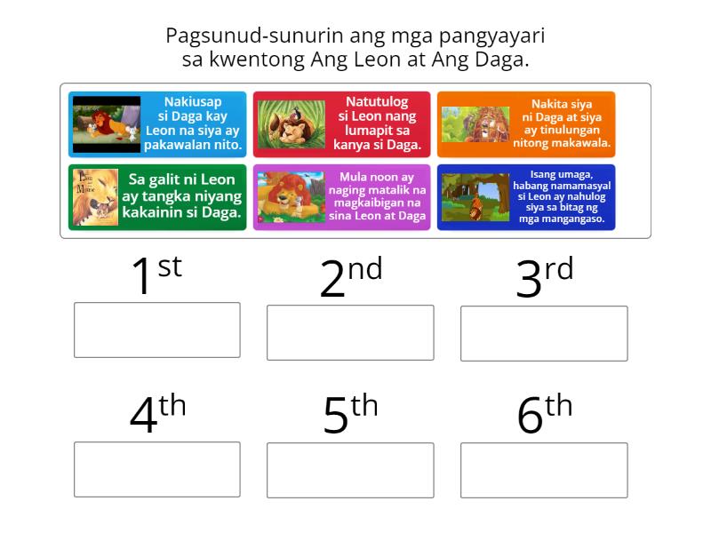 Pagsusunud-sunod ng mga Pangyayari (Si Leon at si Daga) - Pagkakasunod ...