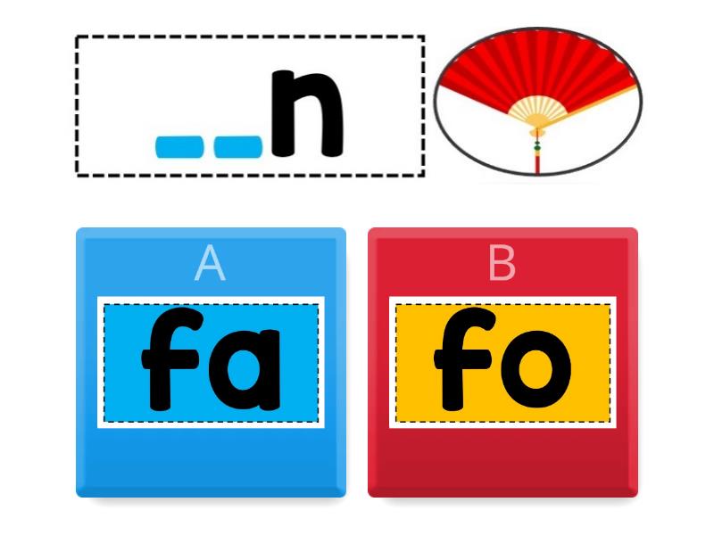 English Seatwork 3- CVC with letter Ff: Click the blend that will match ...