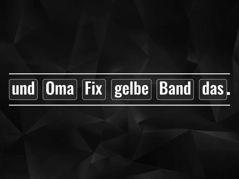 Oma Fix und das gelbe Band - Unjumble