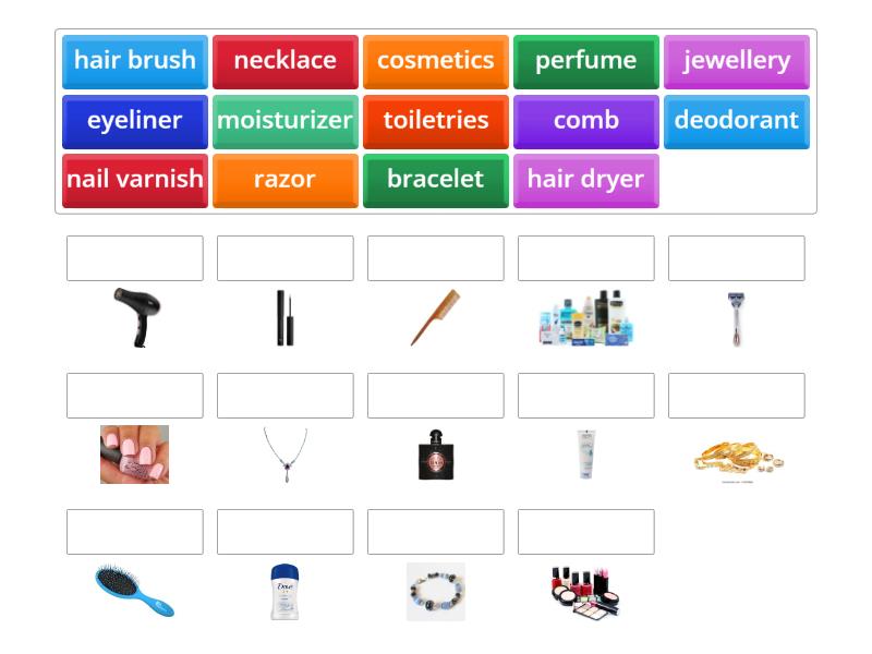 personal items - Match up