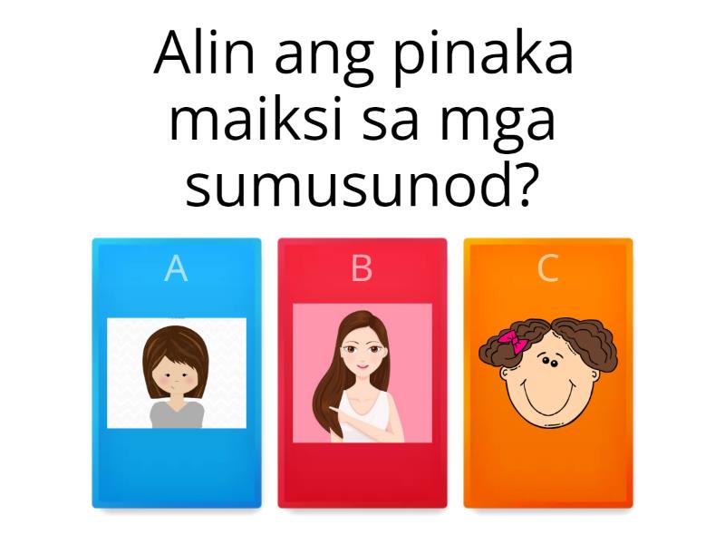 Mga Bagay ayon sa Sukat - Cuestionario