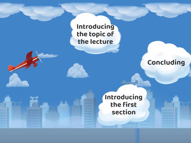 Signposting words - - Airplane