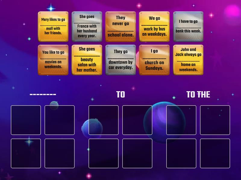 Verb To Go 3 - Group sort