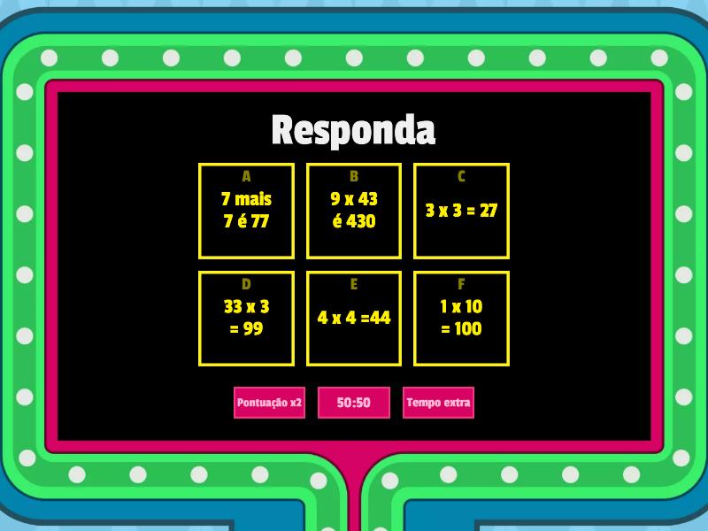 Matematica - Gameshow quiz
