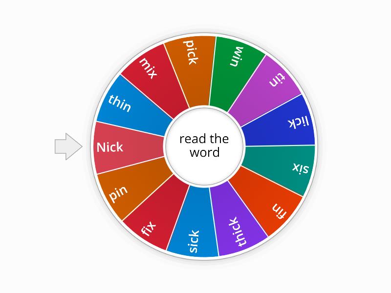 ix, in, ick - Spin the wheel