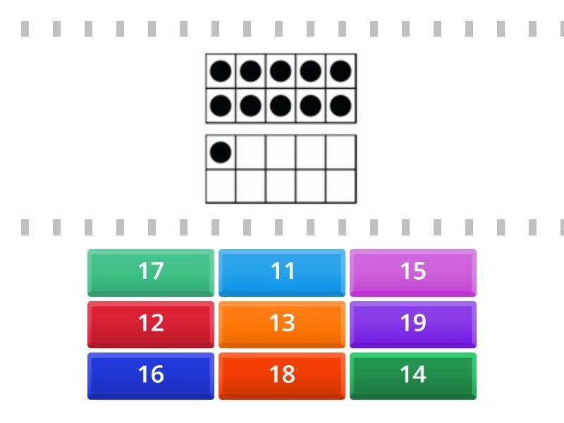 Teen Number Ten Frame Match - Find the match