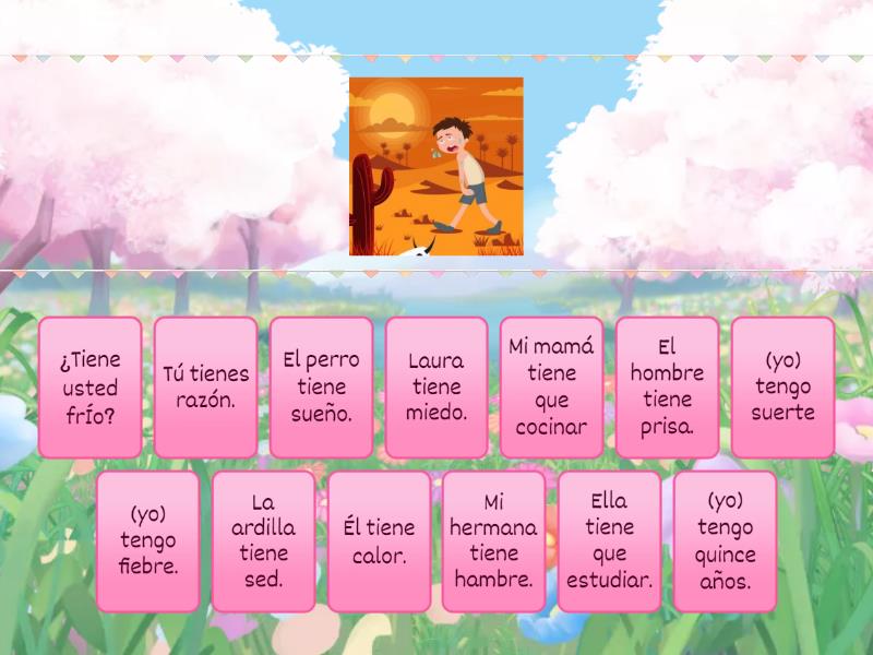 Expresiones con Tener - Find the match