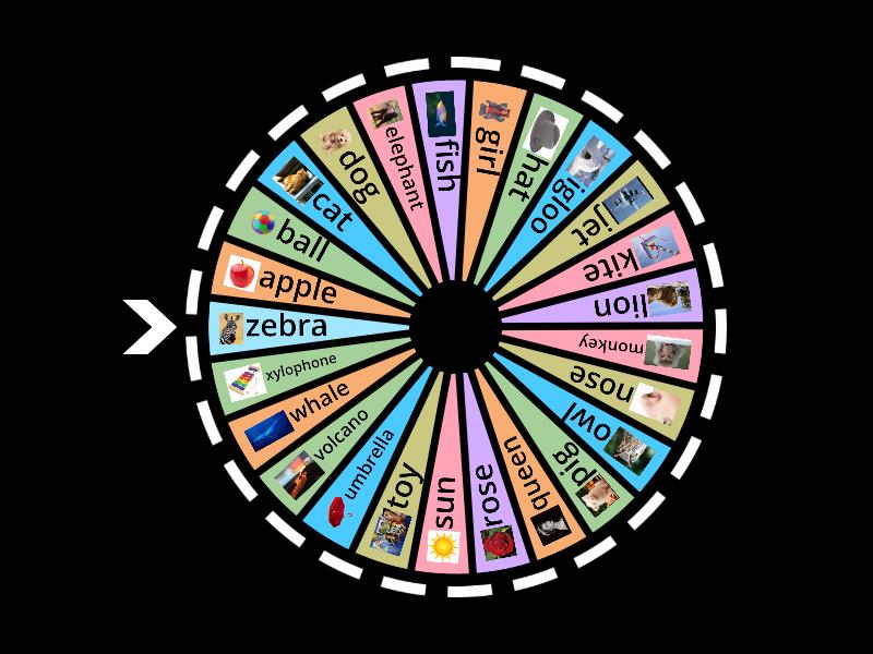 alphabets - Spin the wheel