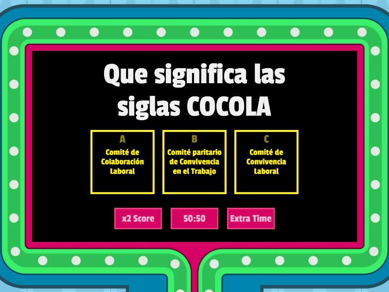 COCOLA - CCL FUNCIONES Y RESPONSABILIDADES - Concurso de preguntas