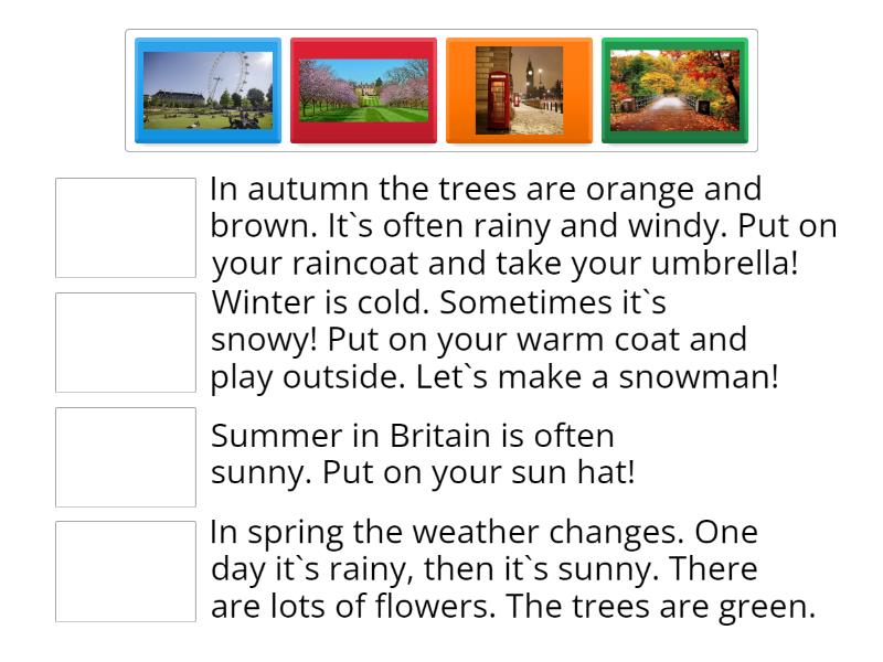 Four Seasons in Britain - Match up