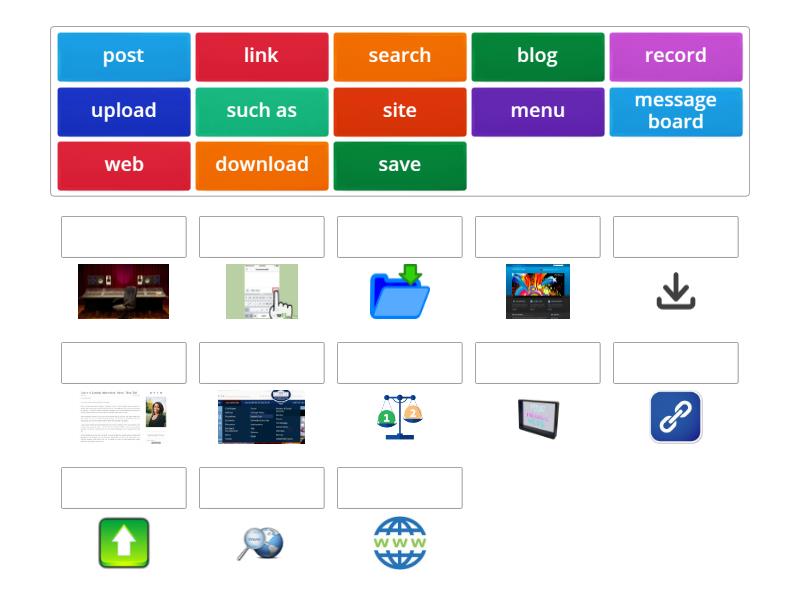 Prepare 3 unit 11 internet words - Match up