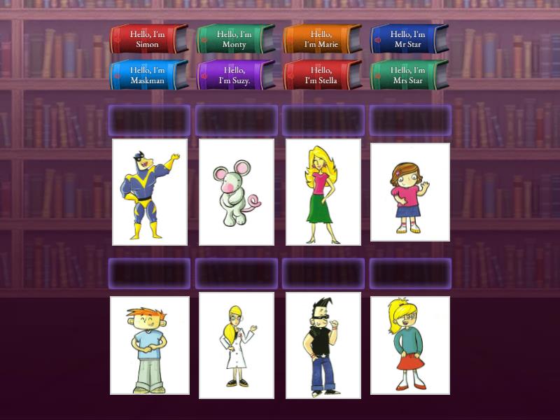 Kids Box 1 - characters - Match up