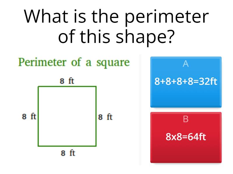 Math perimeter game - Quiz