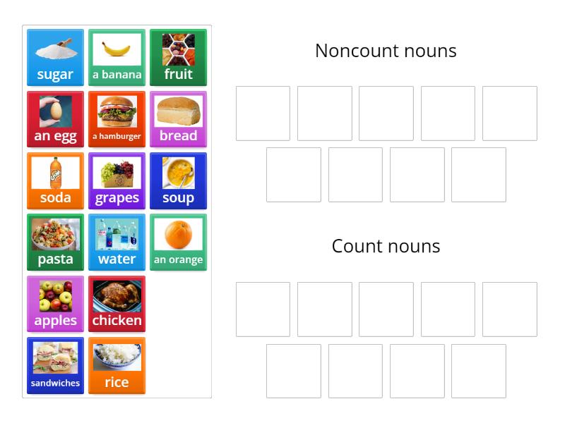 B05 noncount nouns - count nouns - Group sort