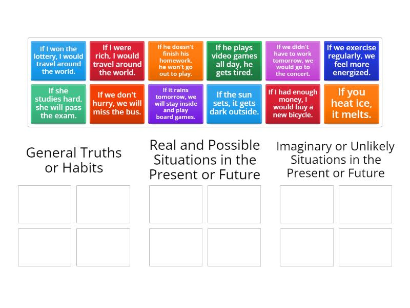 Conditional Sorting Activity - Group sort