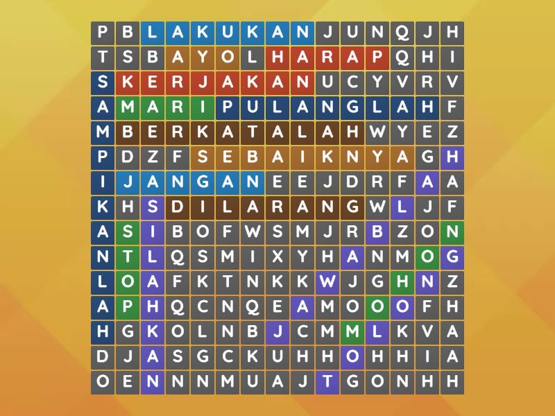 TEKA TEKI SILANG - Wordsearch