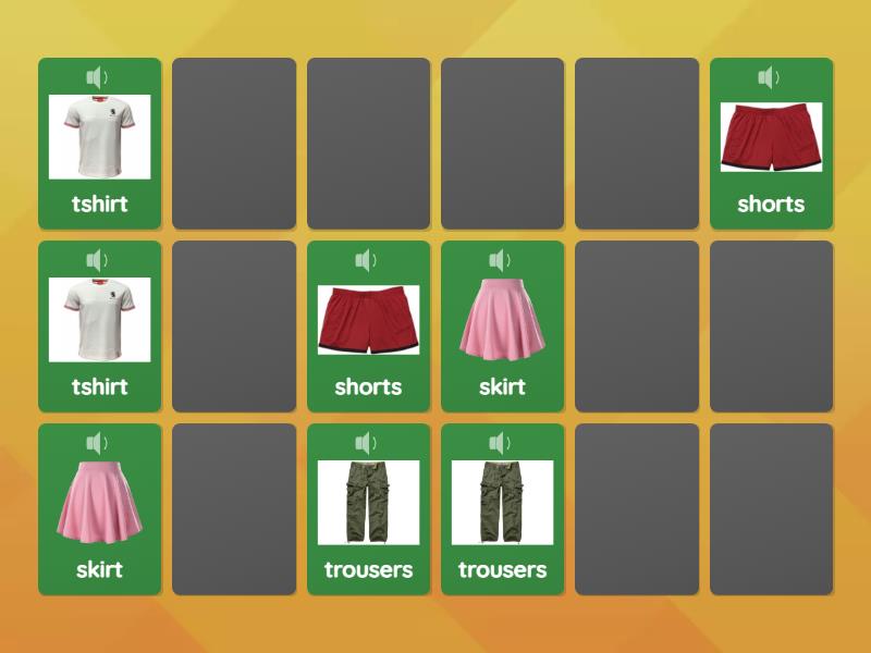clothes matching - Matching pairs