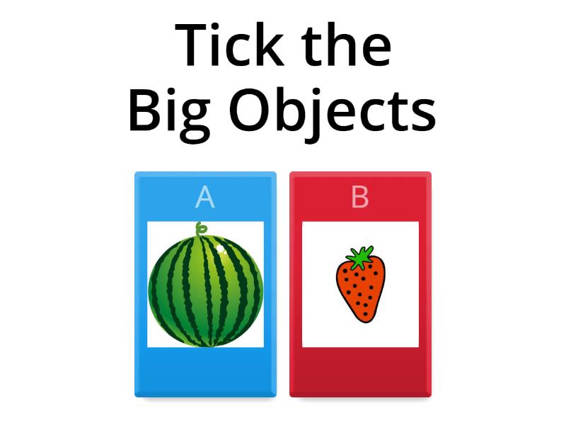 Tick the Big Objects - Quiz