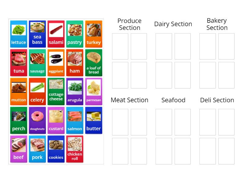 Shopping at the Grocery Store - Group sort
