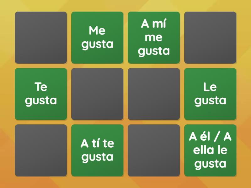 Verbo "Gustar" 2 - Parejas