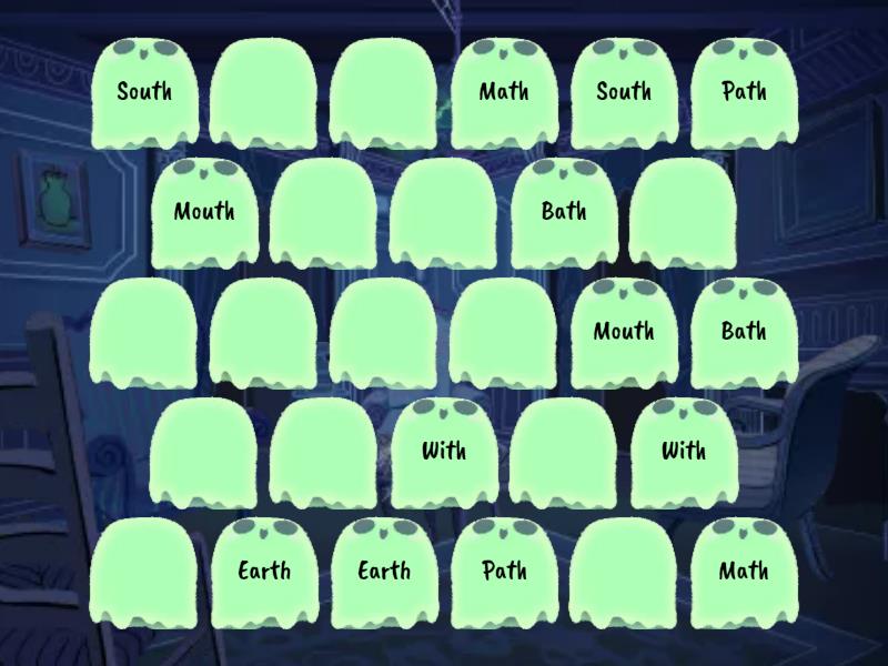 Final 'TH' words - Matching pairs