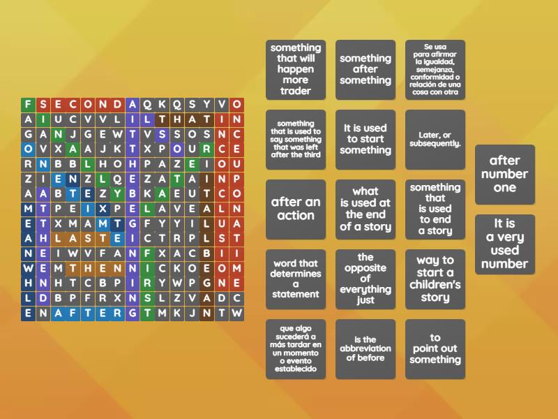 connectors - Wordsearch