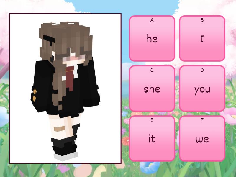 personal pronouns (minecraft) - Quiz