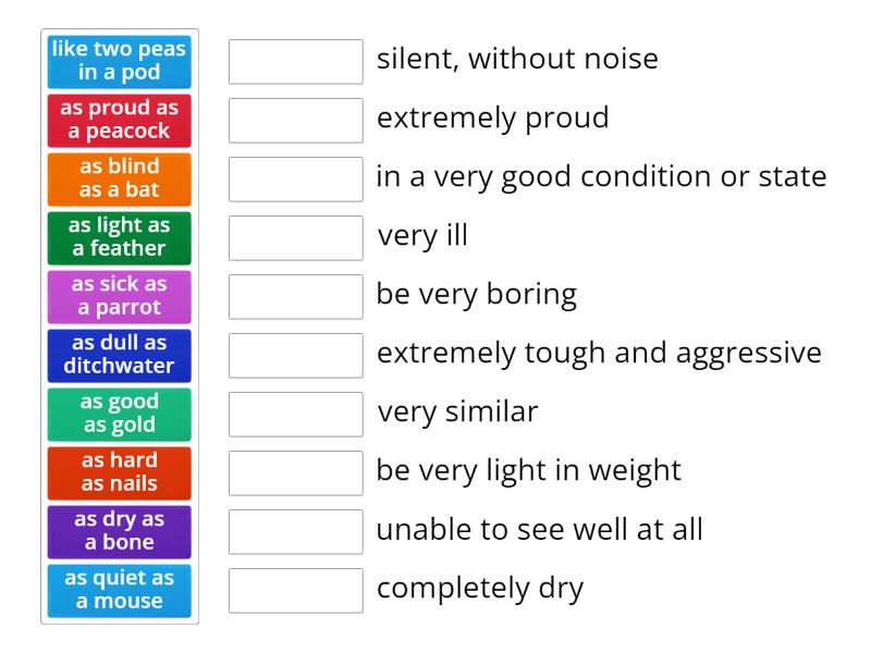 RM B2 - Unit 5C Similes - Match up