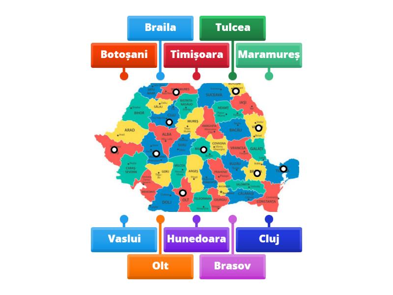 Judetele din Romania - Labelled diagram