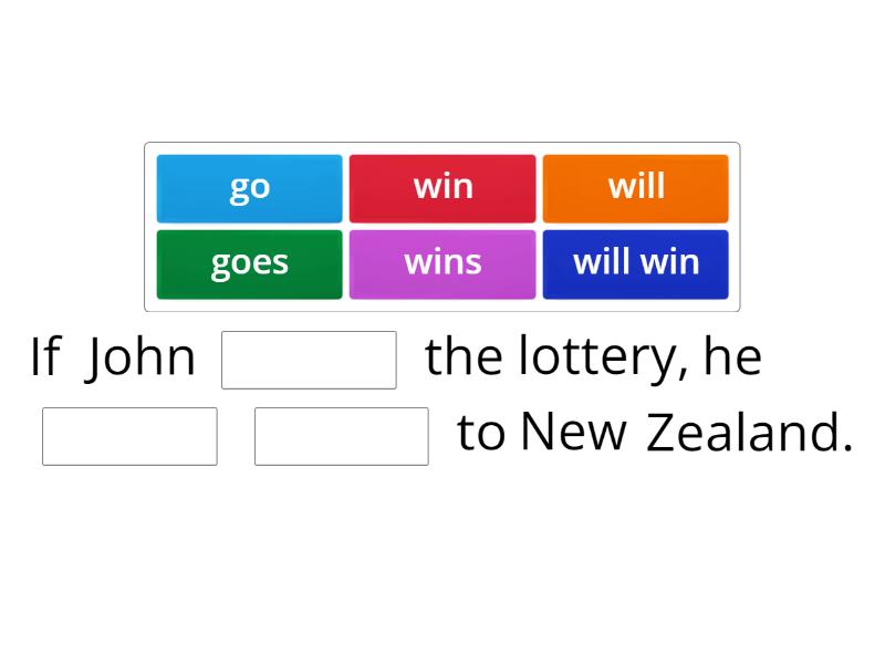 Complete the first conditional sentences. - Missing word