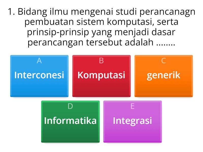 LATIHAN PENGETAHUAN INFORMATIKA X - Quiz