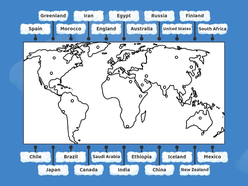 World Countries - Labelled diagram