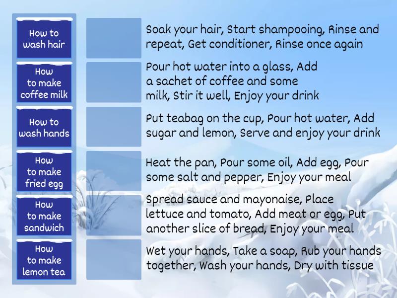 Procedure Text - Match up