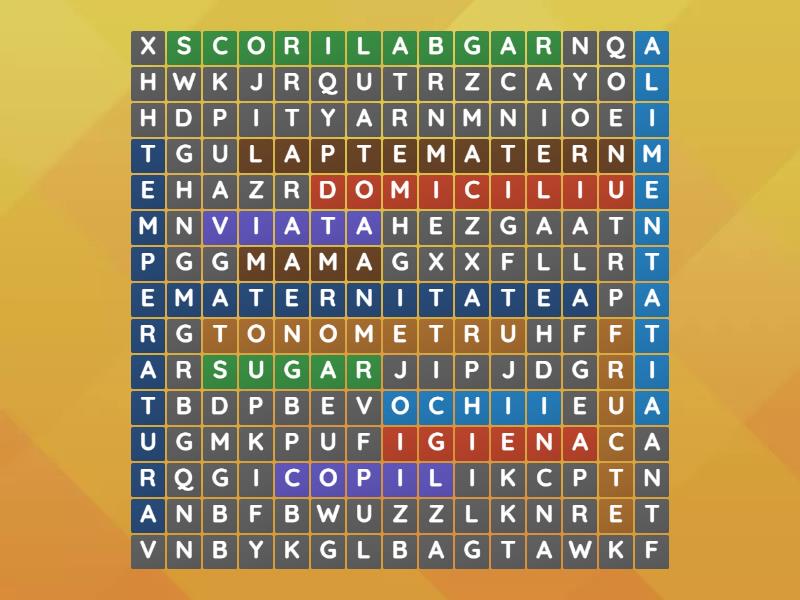 Nou-nascut - Wordsearch