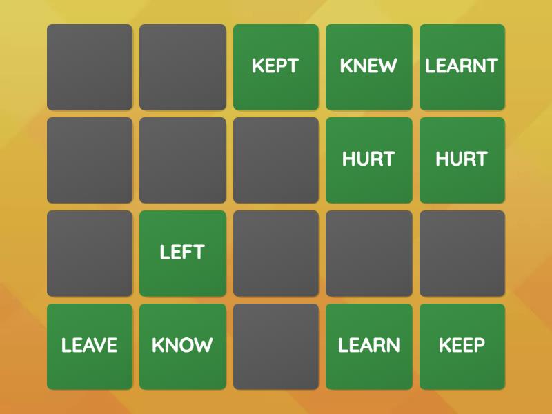 IRREGULAR VERBS MEMORY 1 - Matching pairs