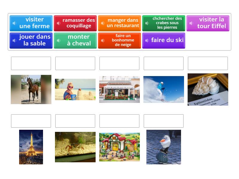 Les vacances - Match up