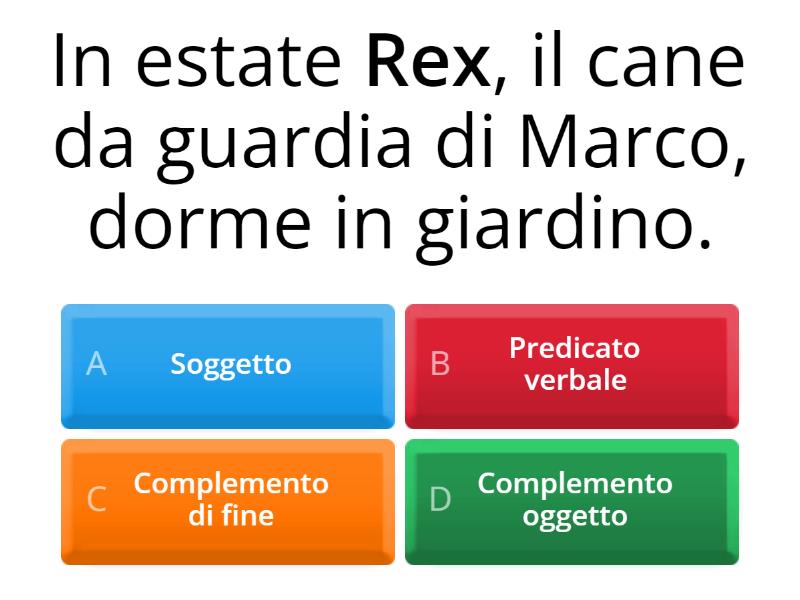 Analisi Logica IT - Quiz